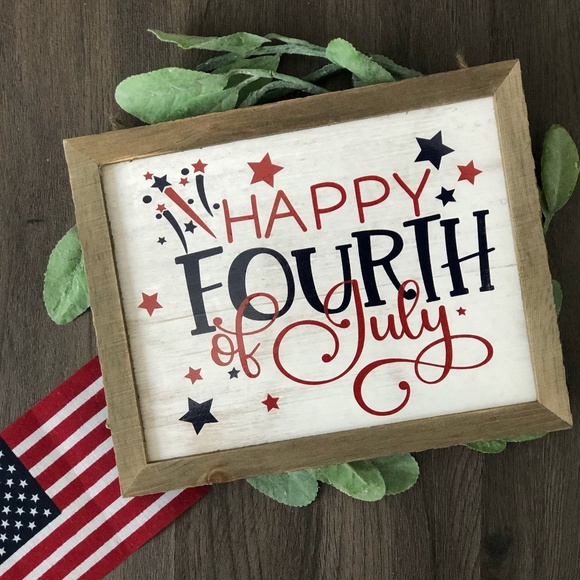 Hand Crafted | Holiday | Farmhouse Fourth Of July Wood Sign | Poshmark